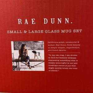 Rae Dunn | Dining | Rae Dunn Small And Large Glass Mug Set | Poshmark